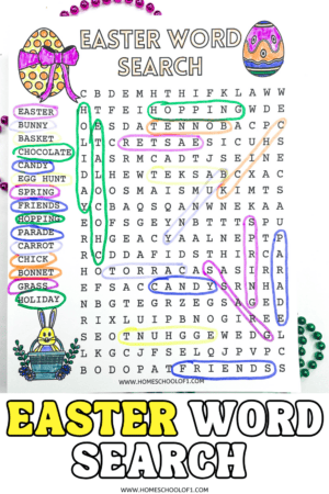Free Easter Word Search Printable for Kids