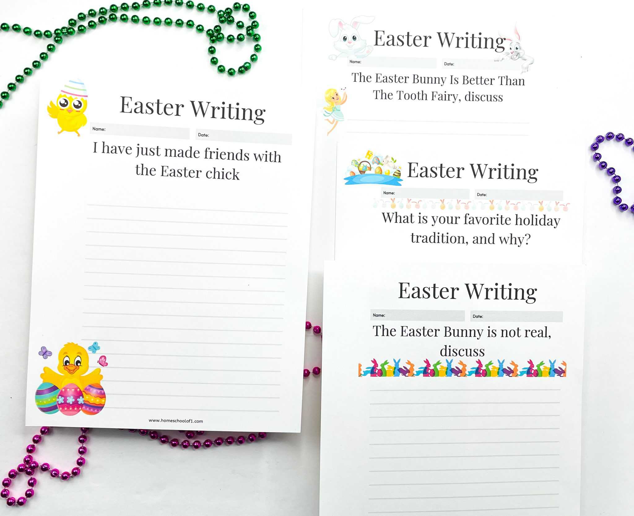 Printable Easter Writing Prompts (Free PDF for Kids)
