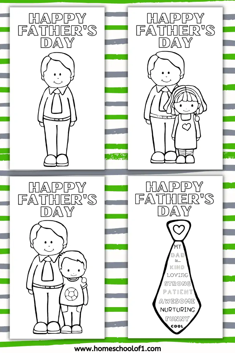 8 Free Printable Father's Day Cards to Color That Dad Will Love