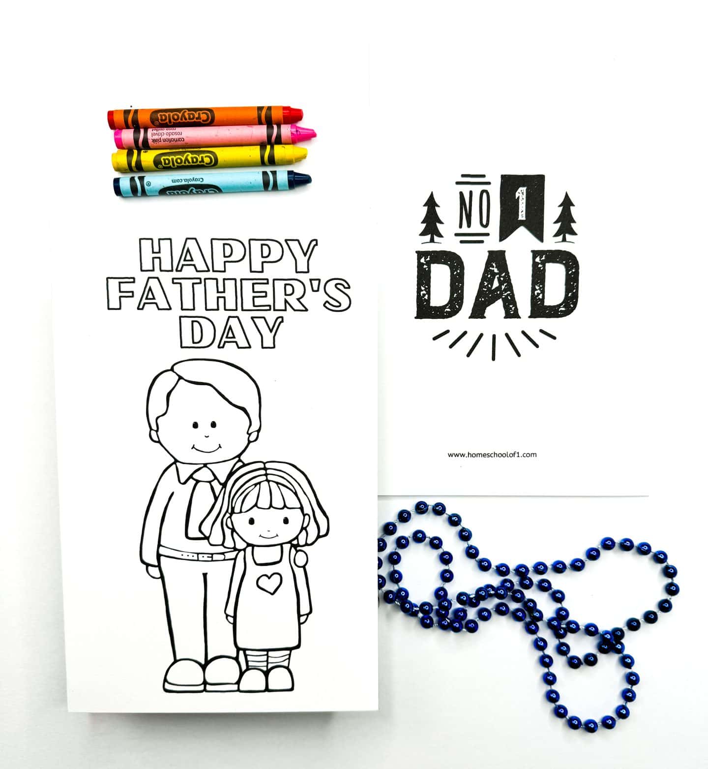 Free Printable Father’s Day Cards to Color (8 Fun Designs)