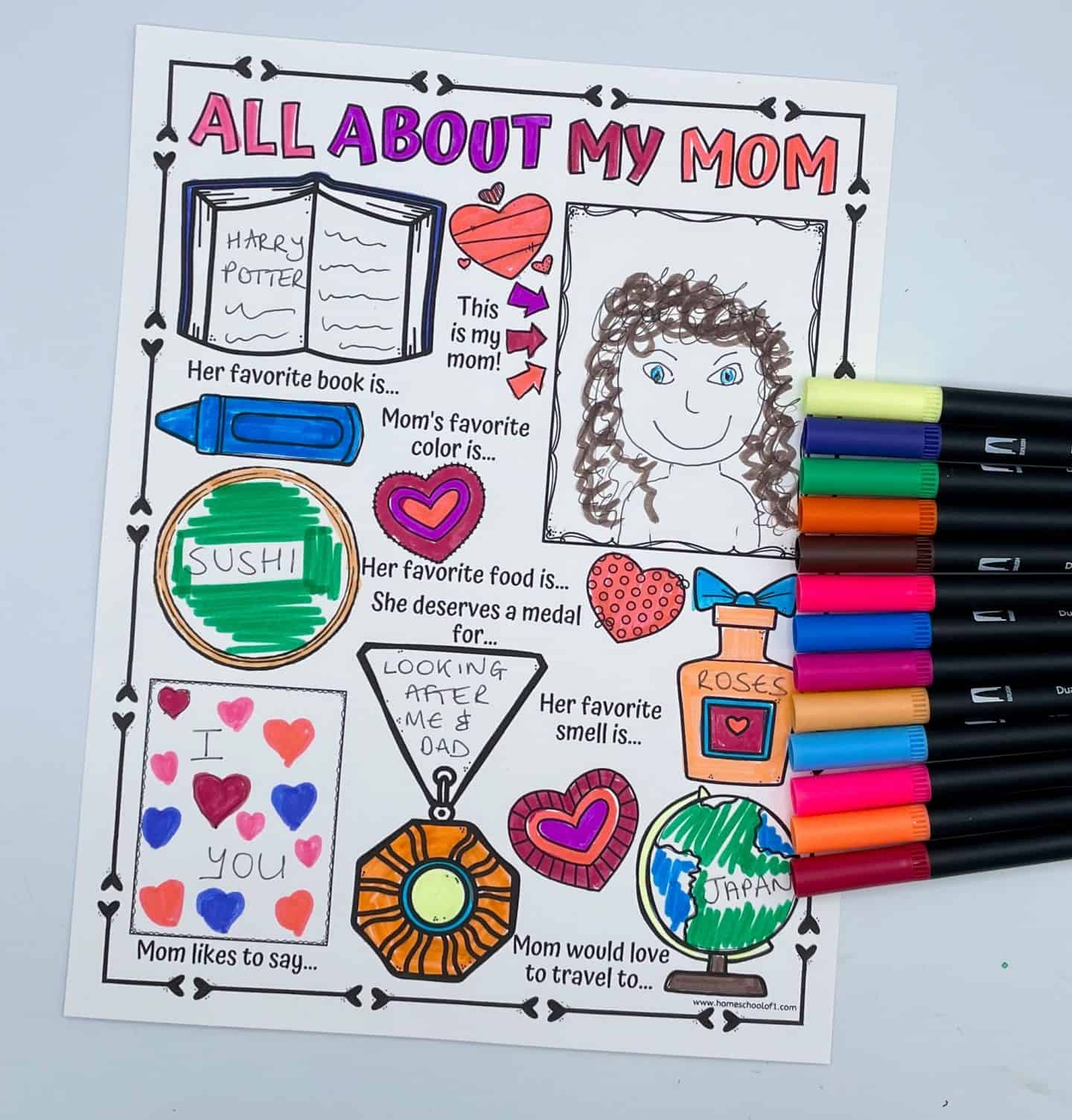 Free All About My Mom Printable (Perfect for Mothers Day)