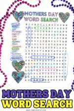 Free Mother's Day Word Search Printable for Kids