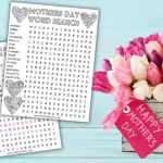 Free Mother's Day Word Search Printable for Kids