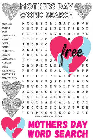 Mothers Day Word Search - Have Fun With The Kids (Free Printable)