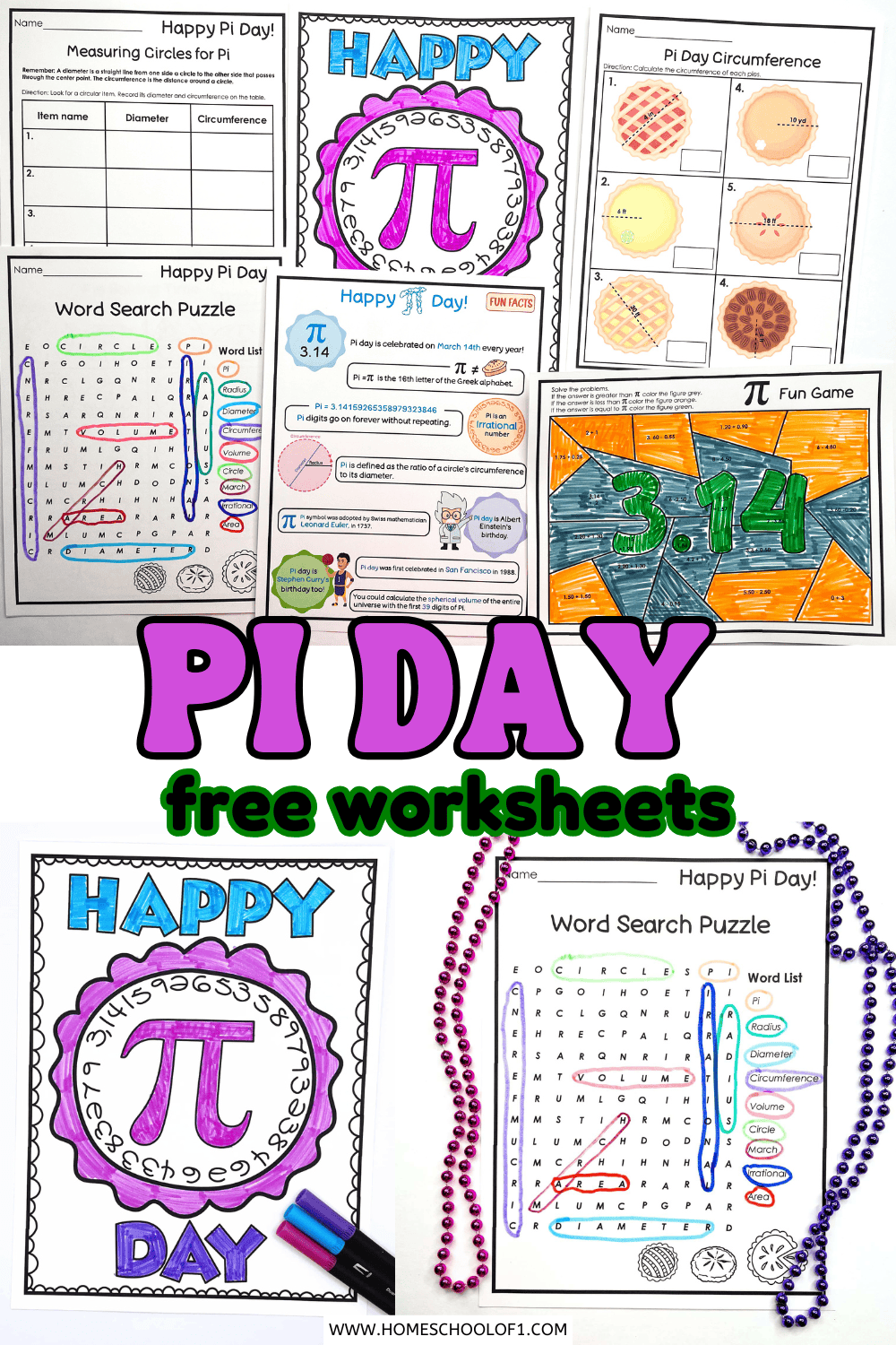Free Pi Day Worksheets | Fun Math Printables for Kids
