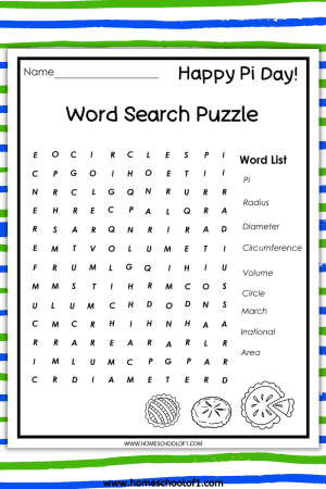 Free Pi Day Activities: 7 printable worksheets