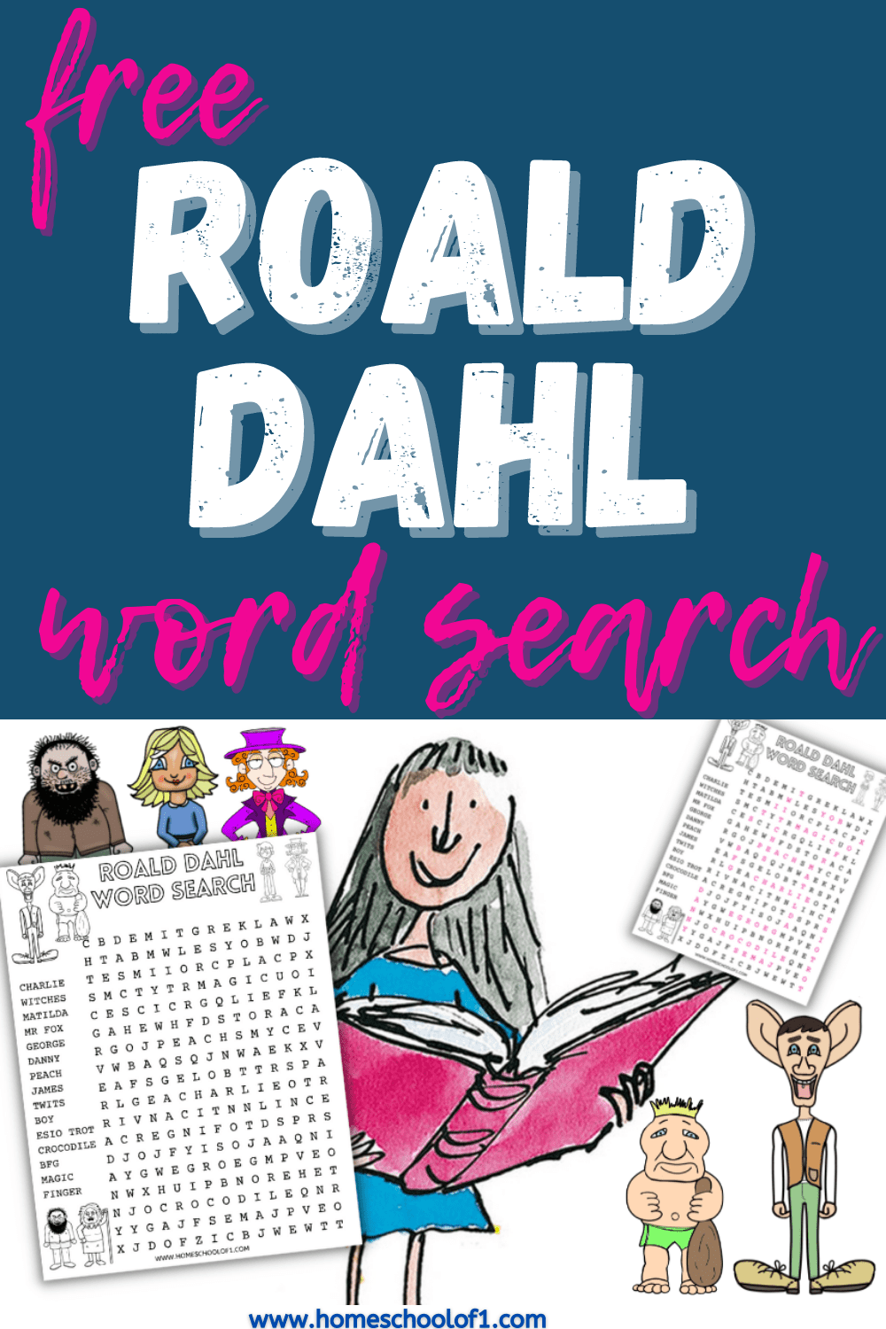 Free Roald Dahl Word Search Printable With Answers