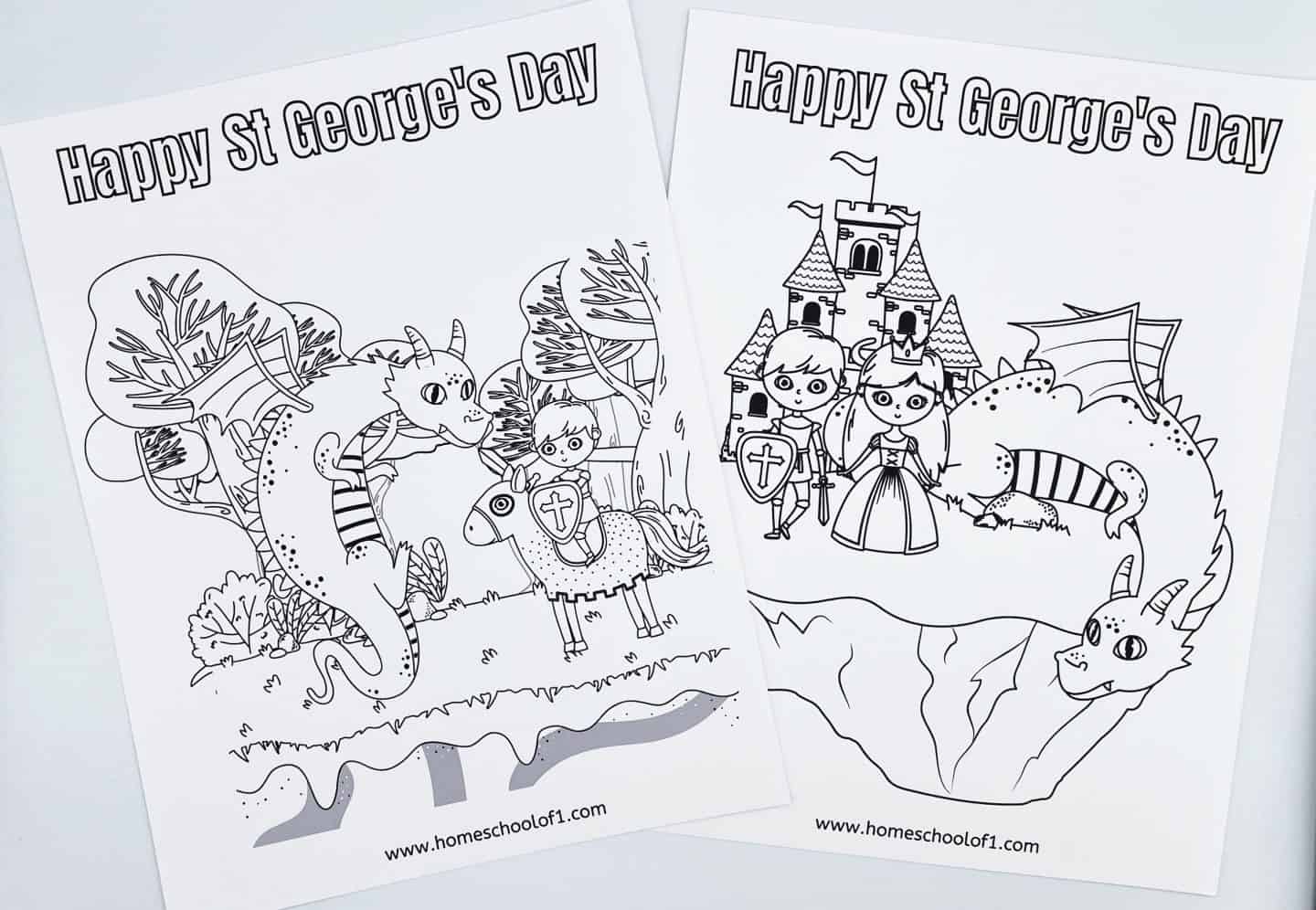 St George's Day Activities (+ 8 Free Colouring Sheets)