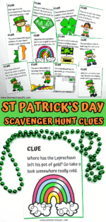 Free St Patrick's Day Scavenger Hunt | Fun Printable Clues!