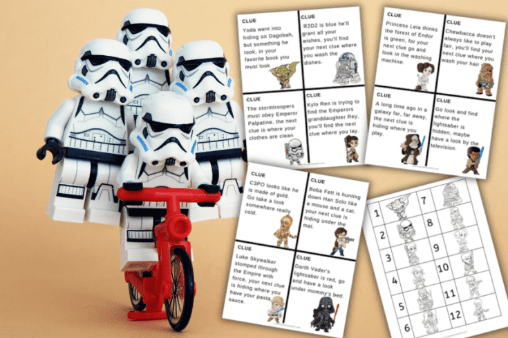 The Best Star Wars Scavenger Hunt Rhyming Clues (Free Printable)