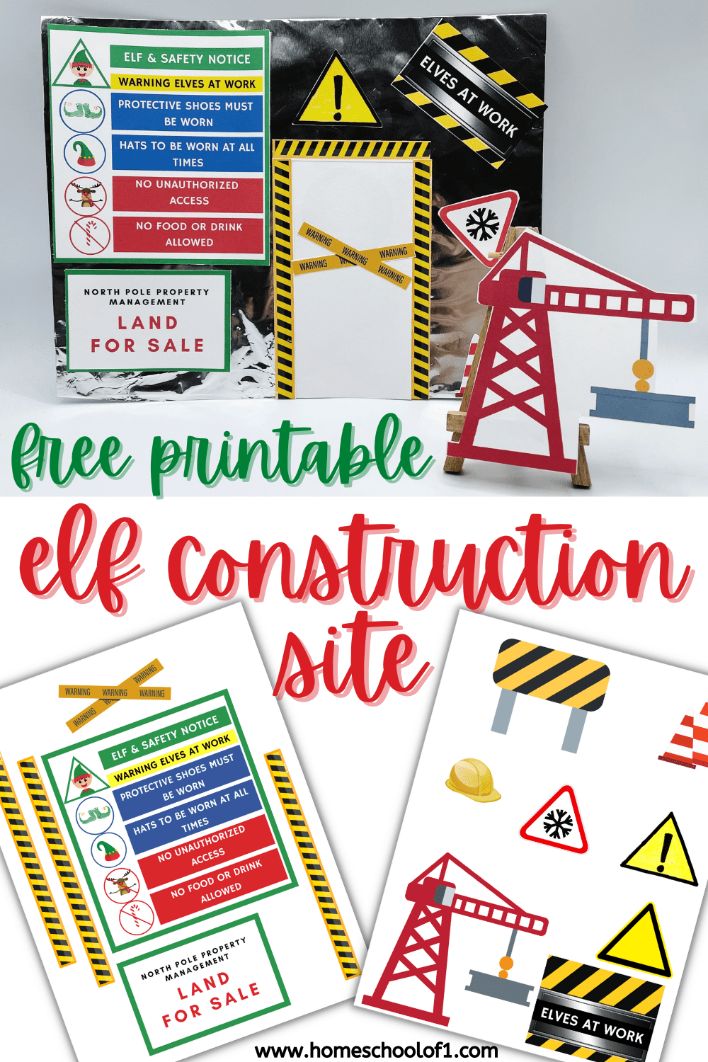 Free Elf Door Under Construction Printable