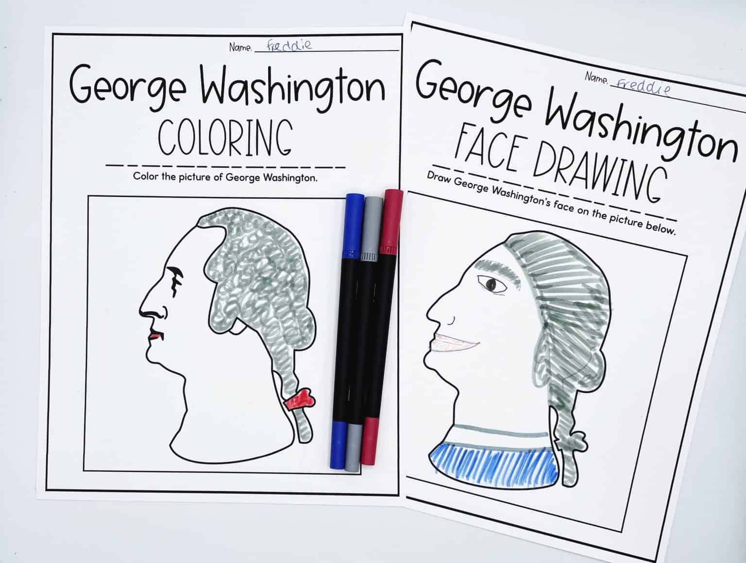 Free George Washington Worksheets for Kindergarten Students