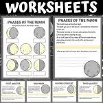 Free Phases of the Moon Worksheet for Kids