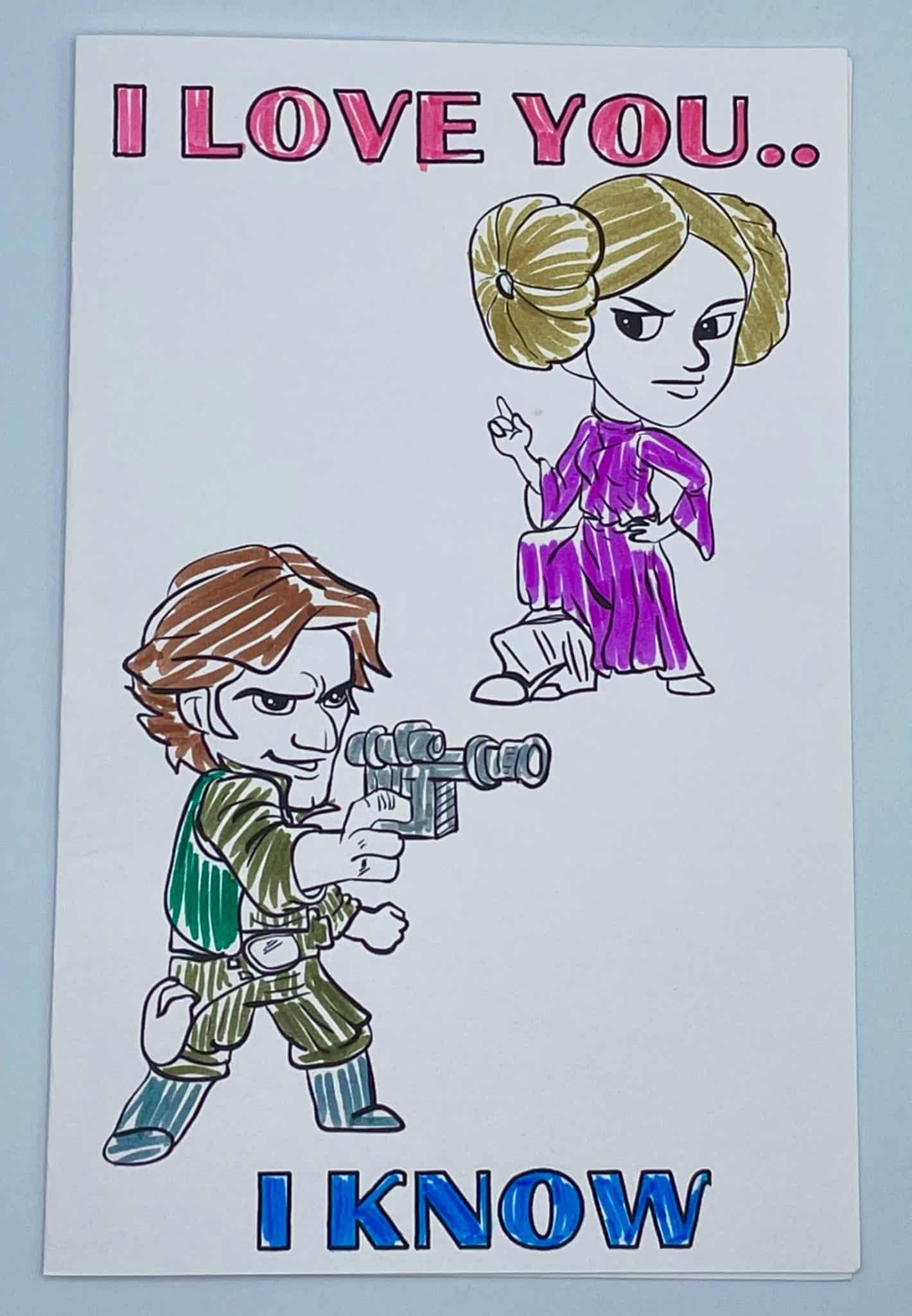 Free Printable Star Wars Birthday Cards to Color