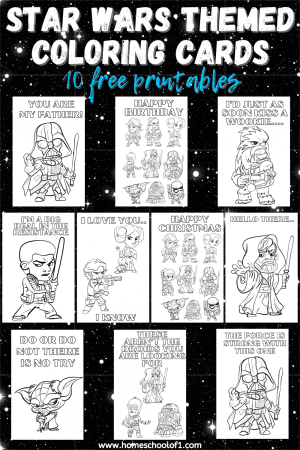 Free Star Wars Printable Cards to Color In - Homeschool of 1