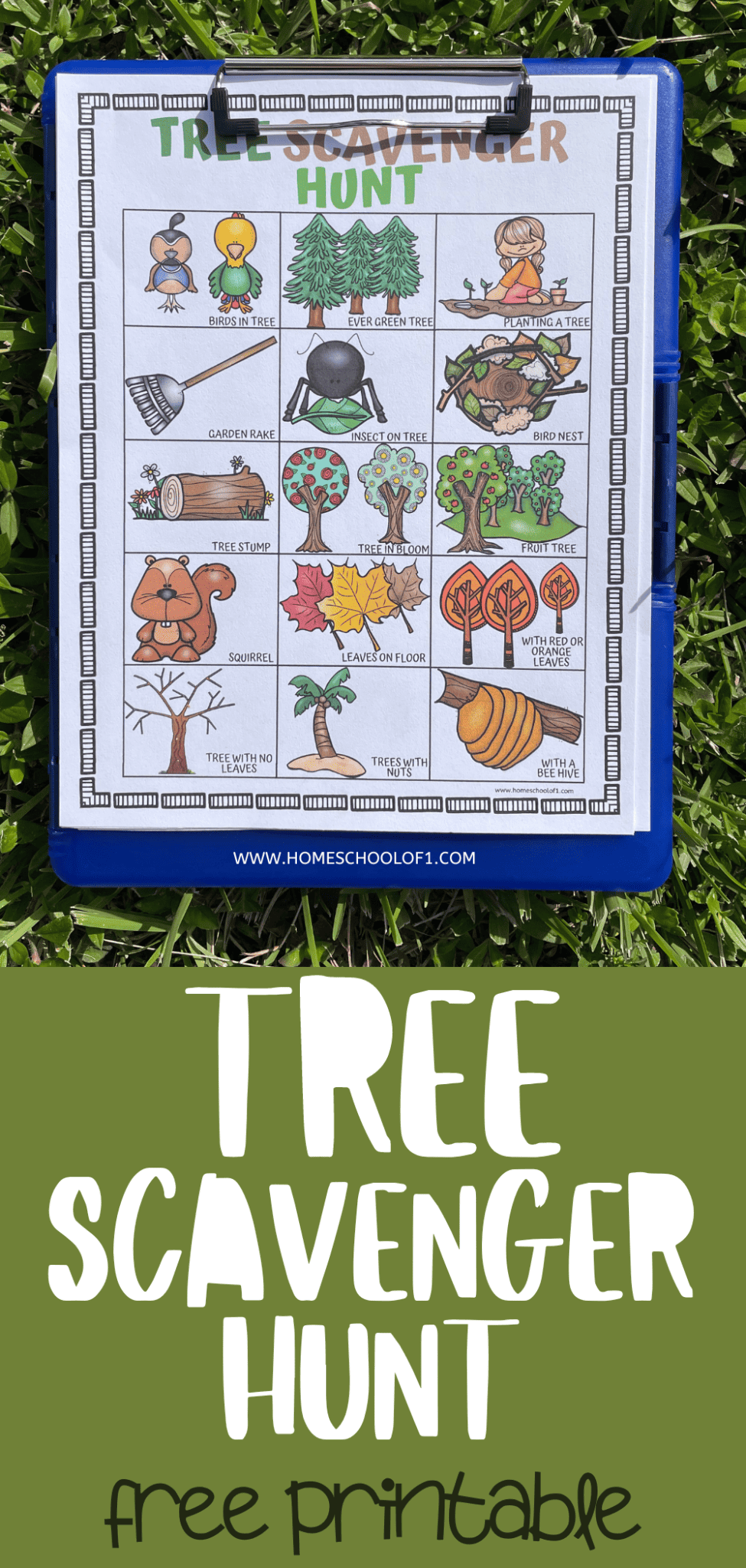 Tree Scavenger Hunt Perfect for Arbor Day (free printable)