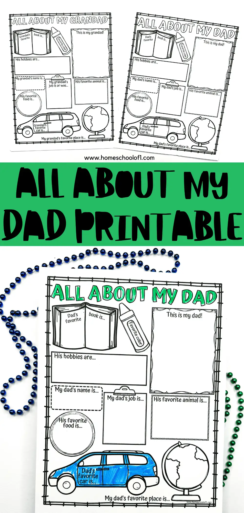 Free All About My Dad Printable (Perfect for Father's Day)
