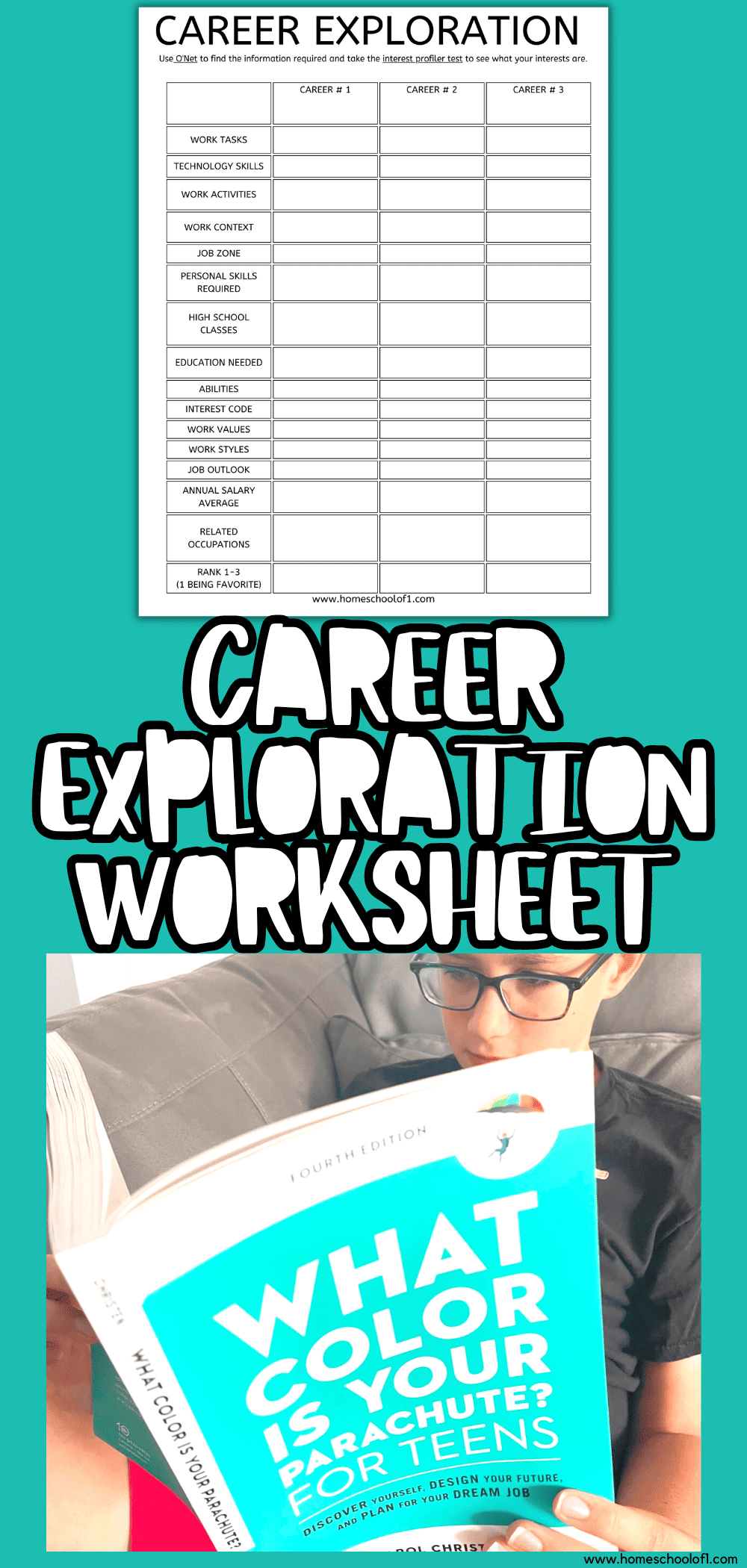 Free Career Exploration Worksheet for Middle & High School