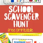 Free First Day of School Scavenger Hunt Printable