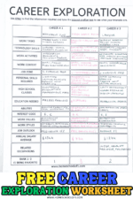 Free Career Exploration Worksheet for Middle & High School