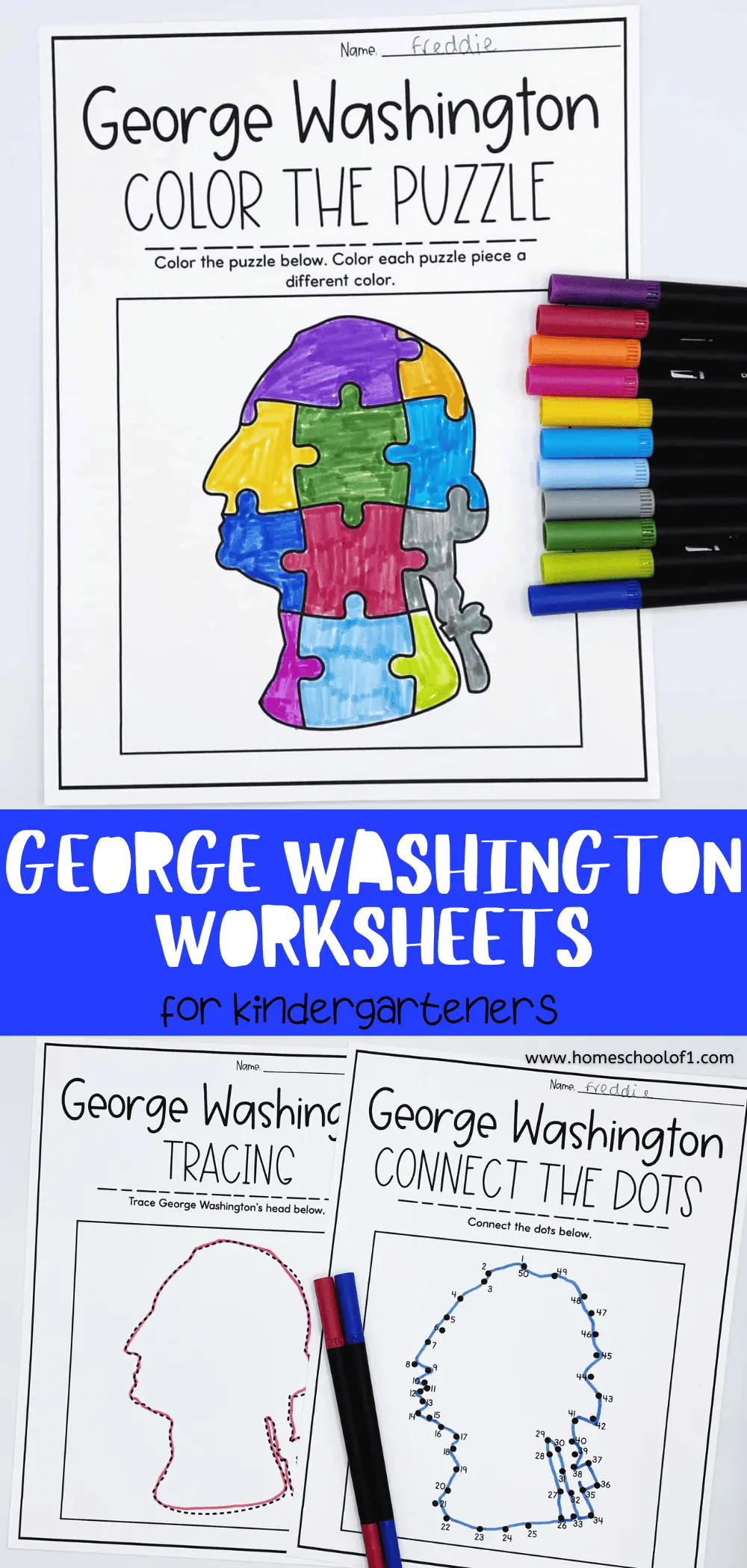 Free George Washington Worksheets for Kindergarten Students