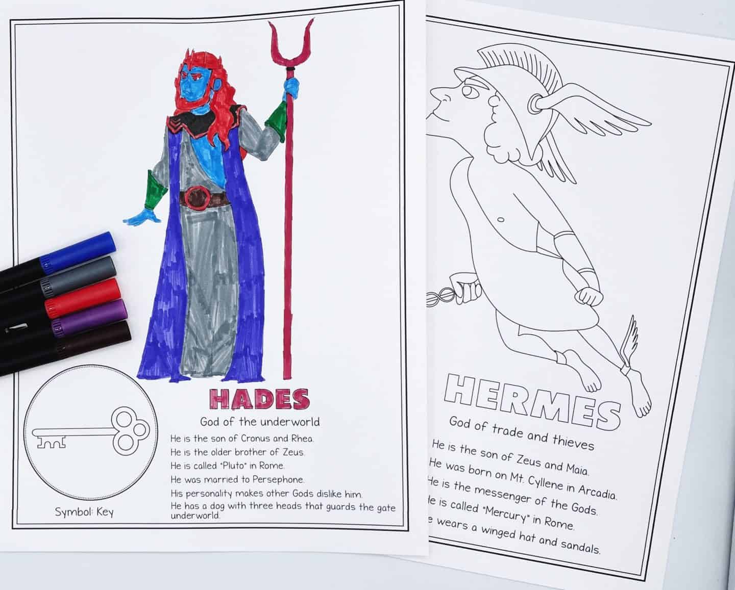 Free Greek Gods Worksheets | Family Tree & Coloring Pages