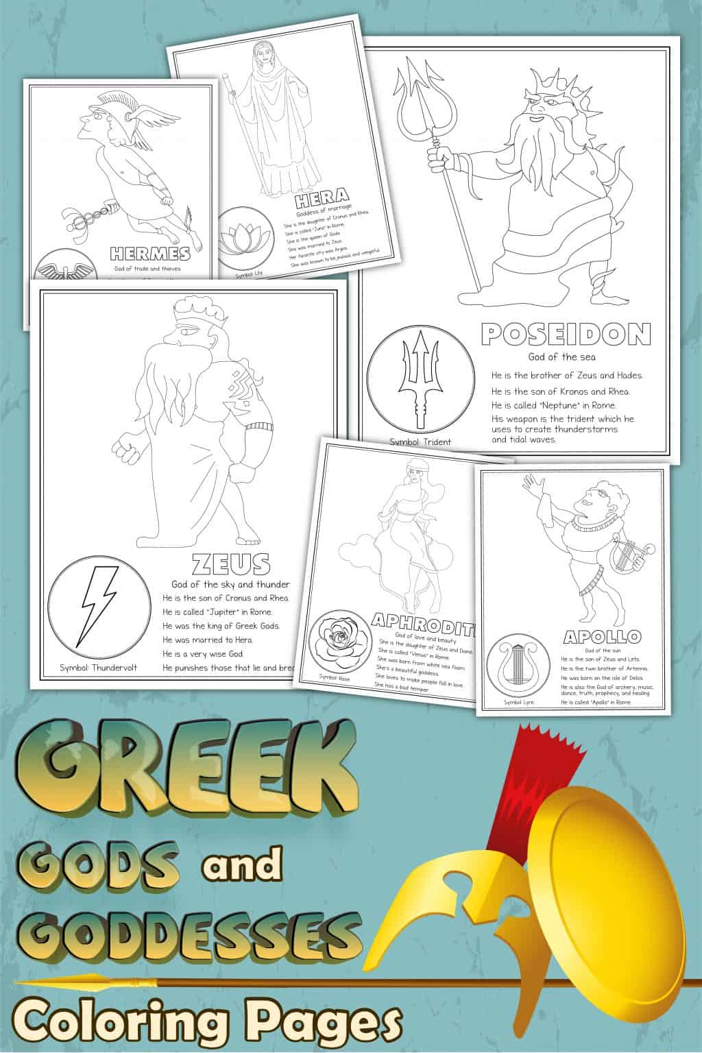Greek Gods Family Tree Printable & Coloring Pages (Free)