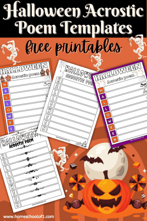 Halloween Acrostic Poem Templates (4 Free Printables)