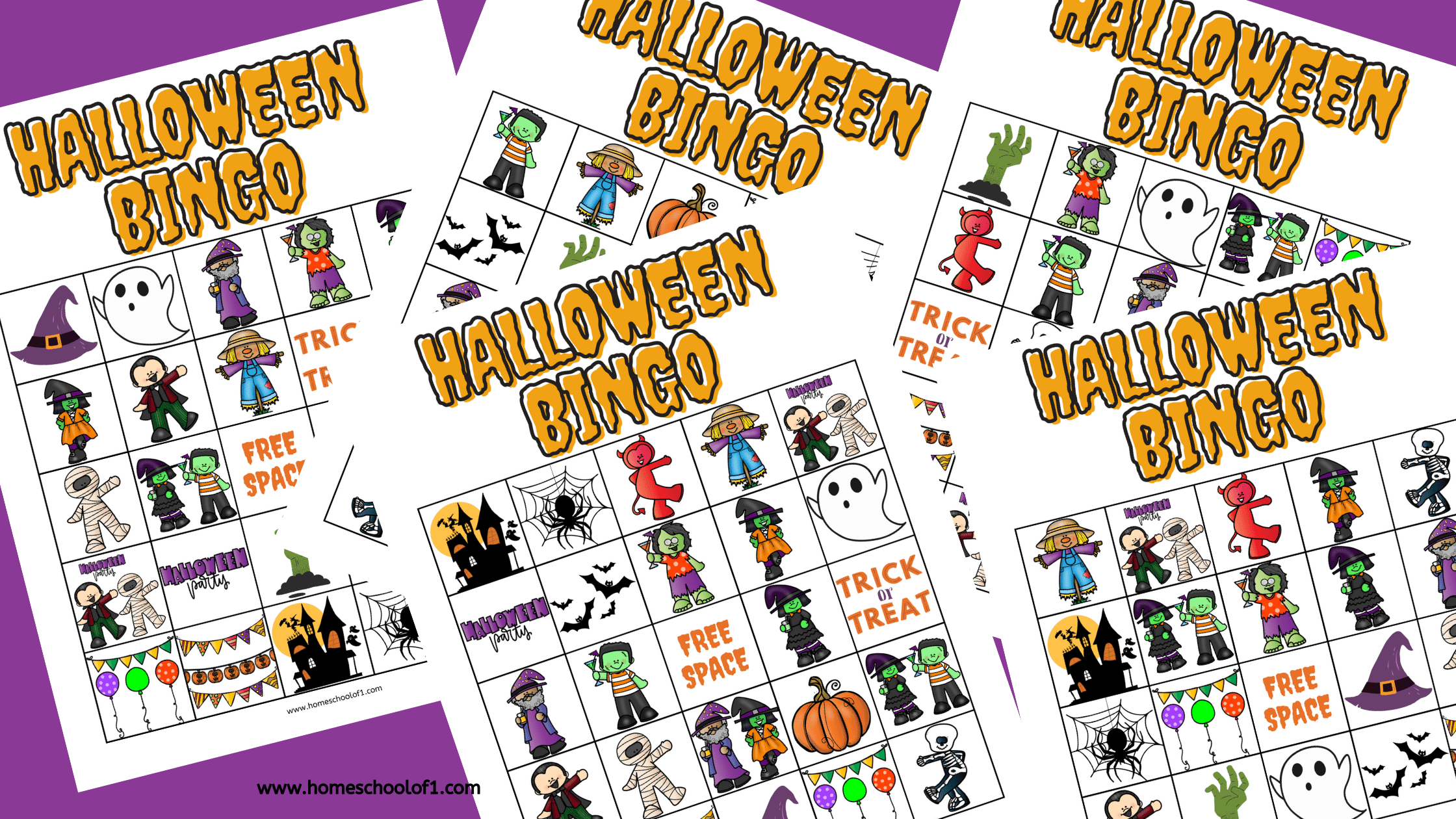 Free Halloween Bingo Printable Cards
