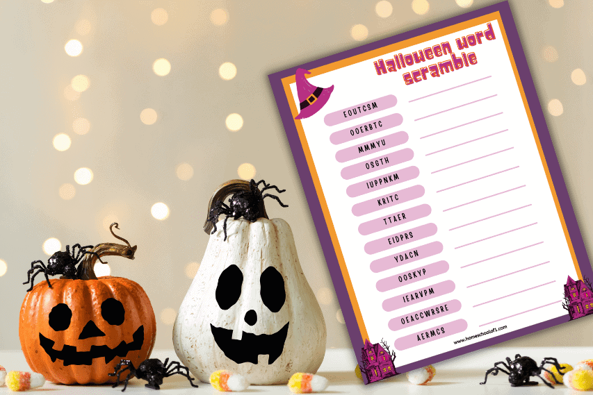 Free Halloween Word Scramble Printable (With Answers)