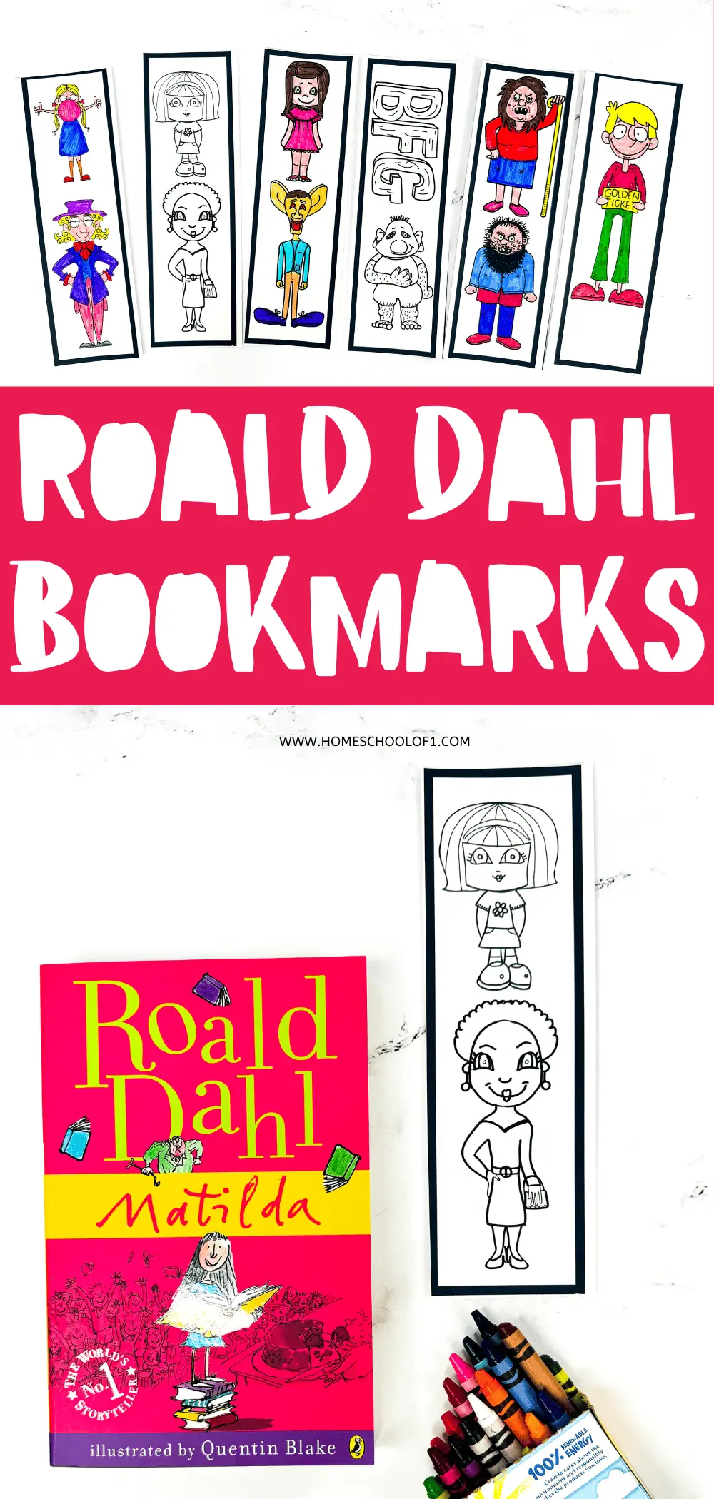 6 Phizz-Whizzing Roald Dahl Bookmarks To Color (Free)