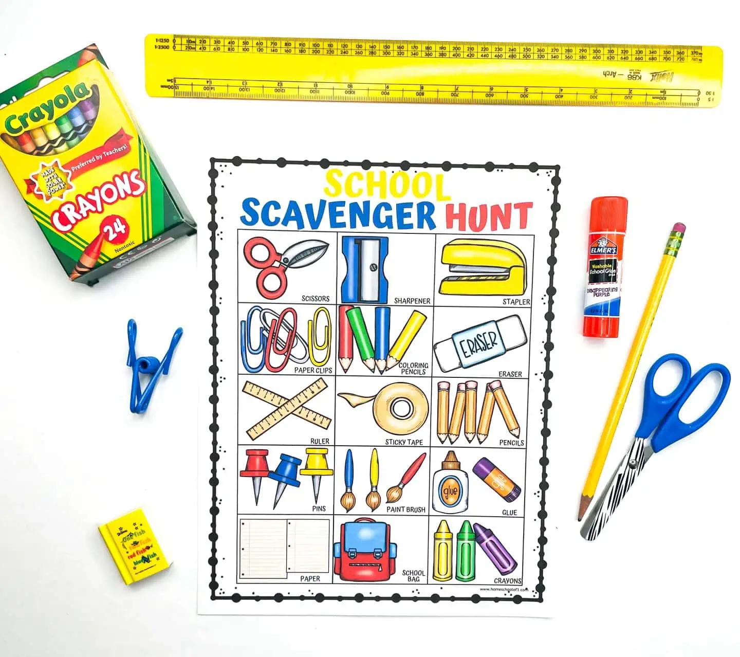 Free First Day of School Scavenger Hunt Printable