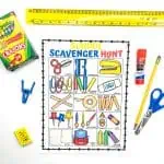 Free First Day of School Scavenger Hunt Printable