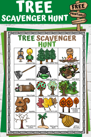 Tree Scavenger Hunt Perfect for Arbor Day (free printable)