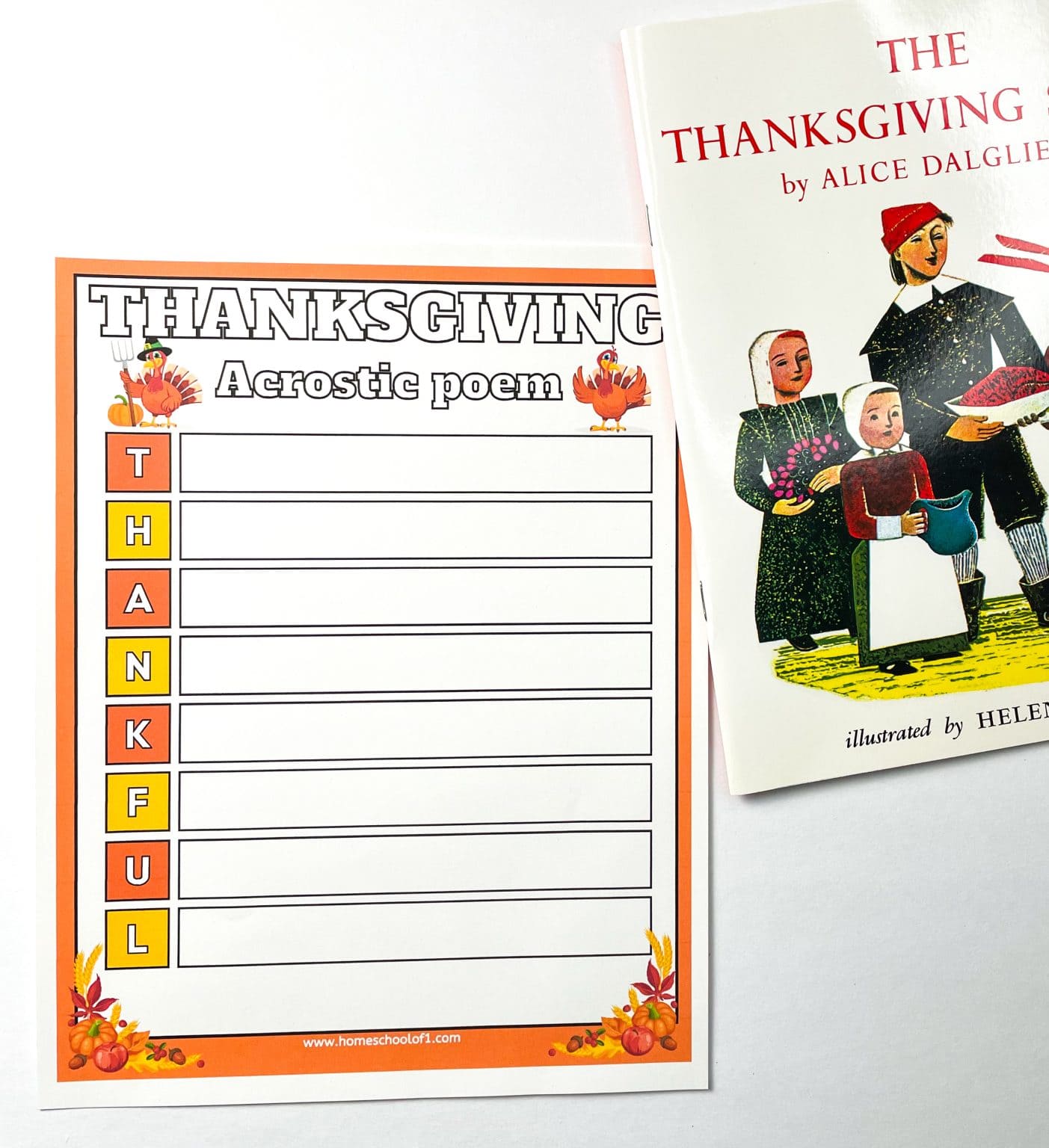 Thanksgiving Acrostic Poem Templates (4 Free Printables)