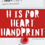 Free Letter H Handprint Art | H Is For Heart Worksheet