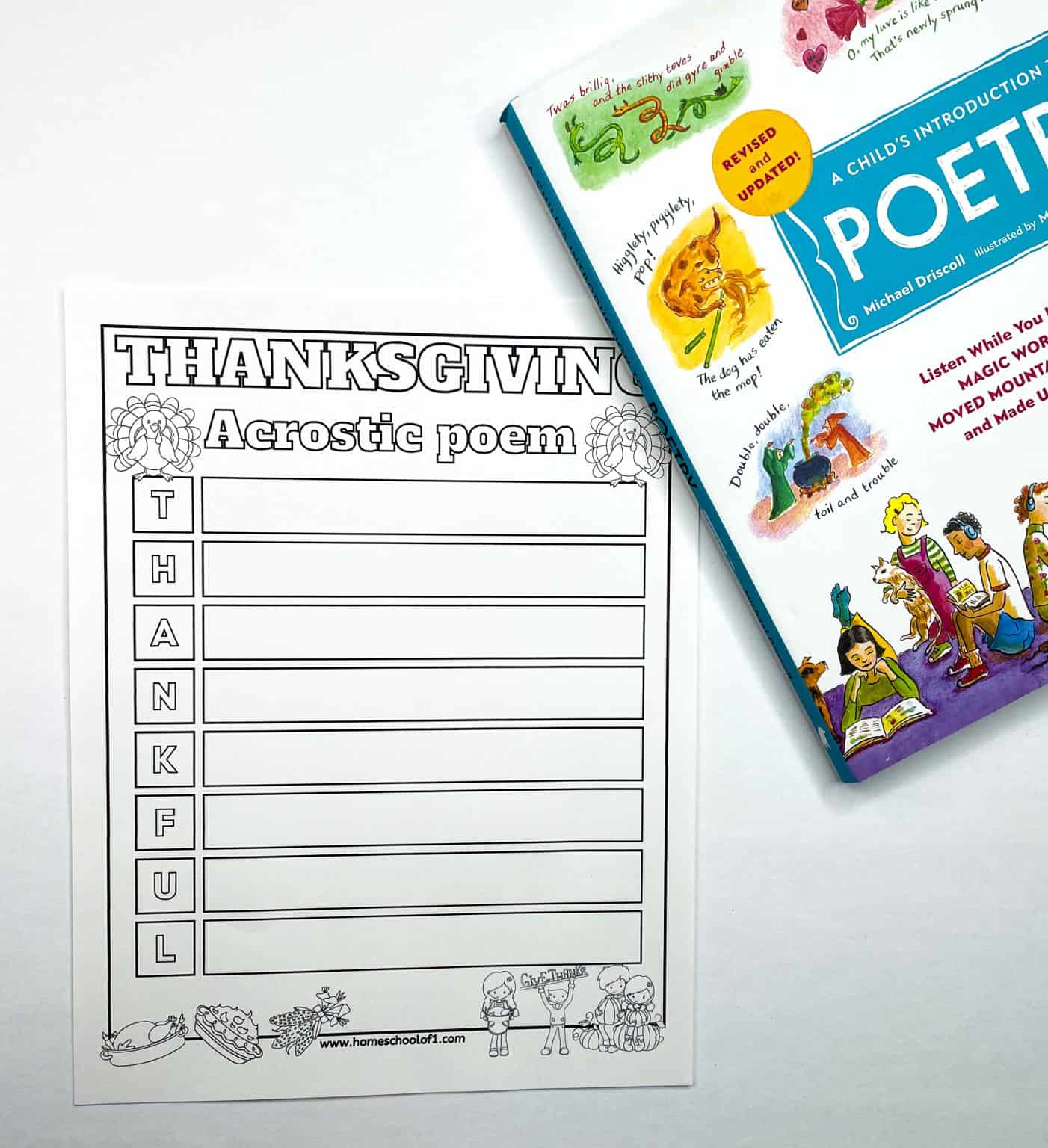 Thanksgiving Acrostic Poem Templates (4 Free Printables)