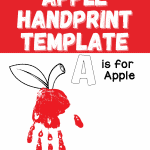 A is for Apple Handprint Art (Free Template)