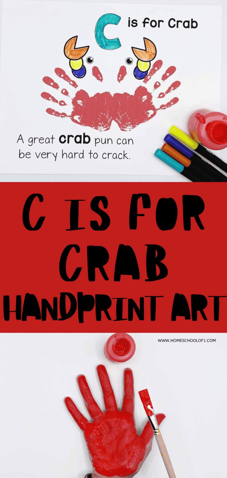 Letter C Handprint Art: C Is For Crab (free printable)