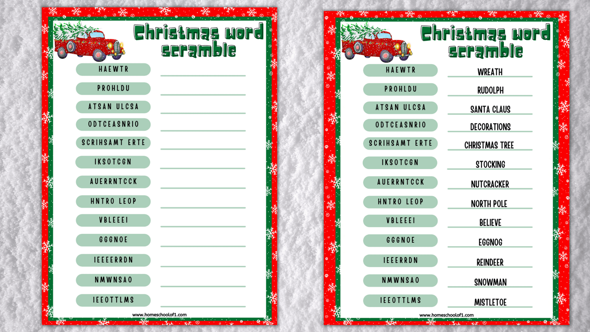 21 Free Word Scramble Printables (with answers)