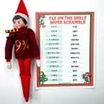 Elf on the Shelf Word Scramble (Easy & Hard Version)