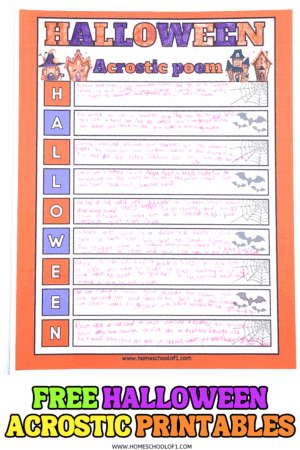 Free Halloween Acrostic Poem Templates