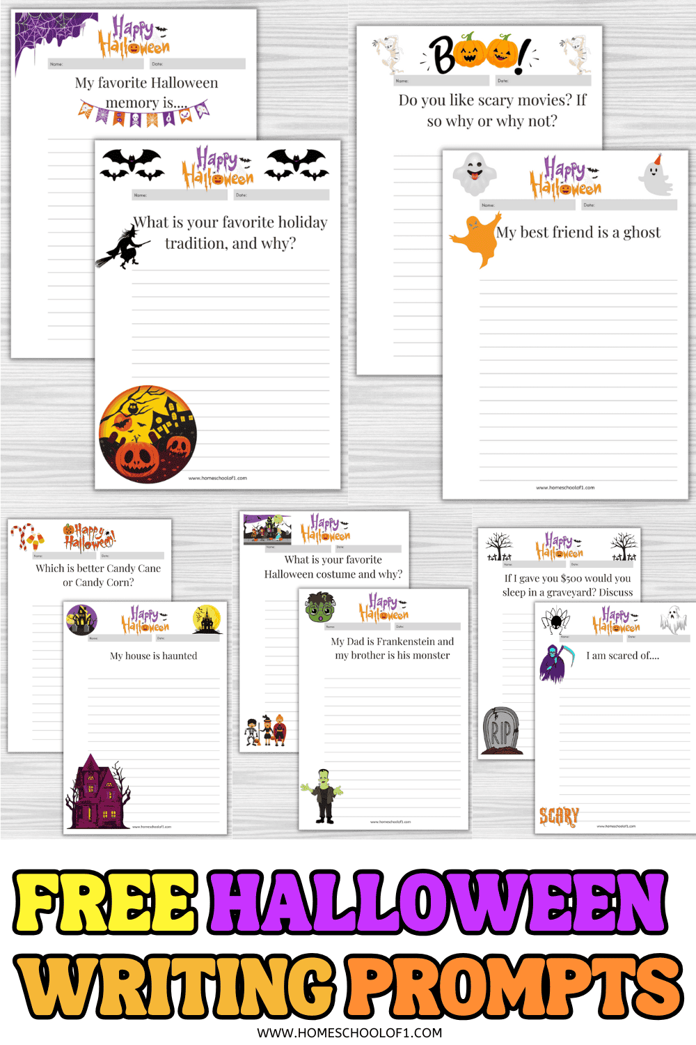 Free Printable Halloween Writing Prompts