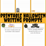 12 Free Printable Halloween Writing Prompts