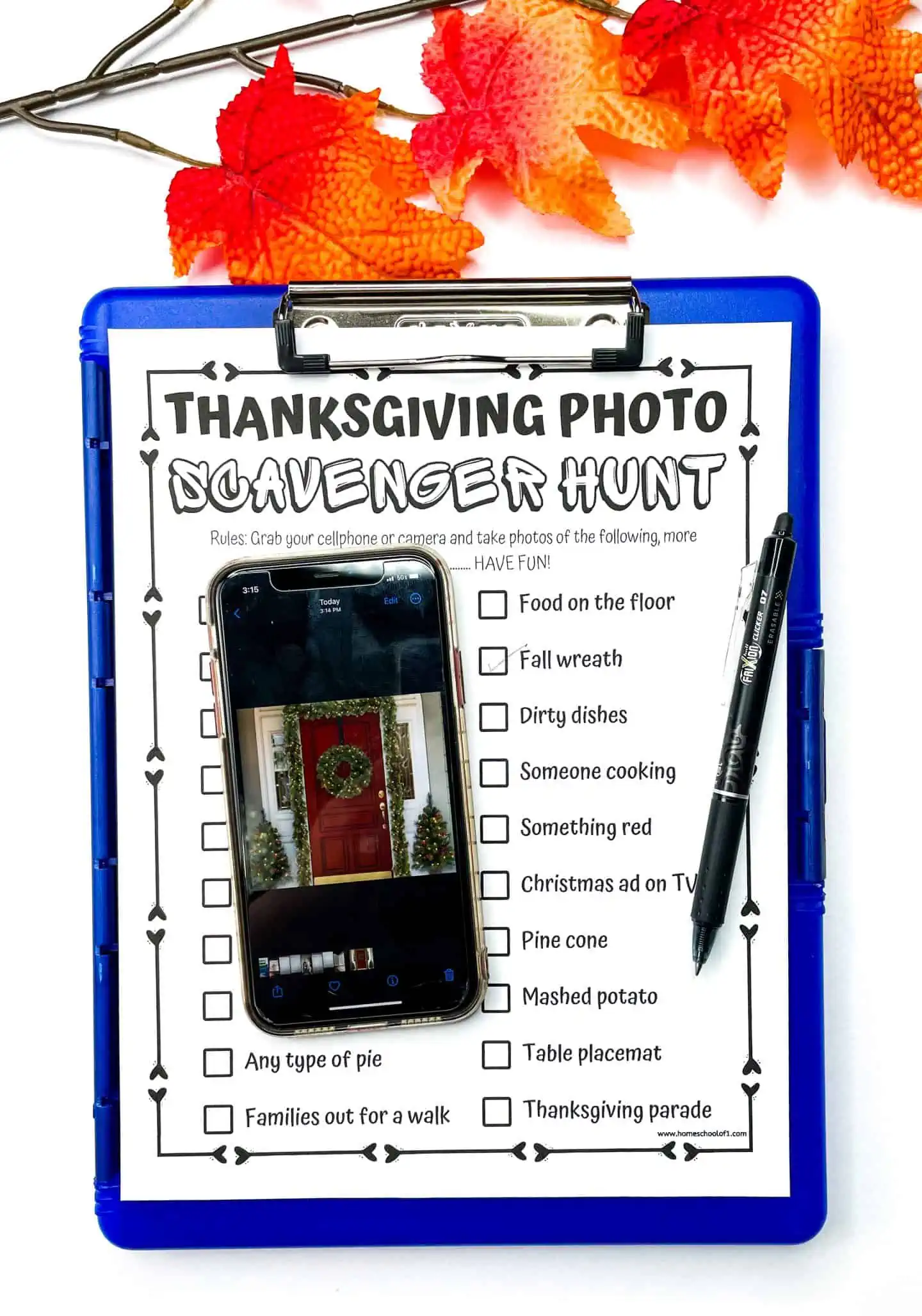 Free Thanksgiving Photo Scavenger Hunt For Kids