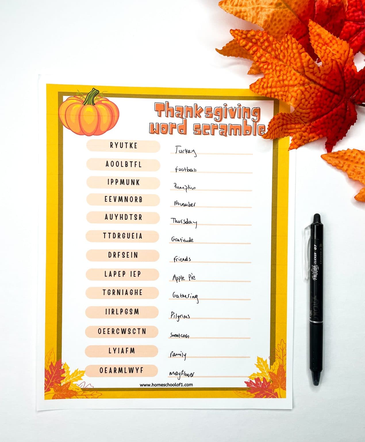 Free Word Scramble Printables for Kids and Adults (With Answers)