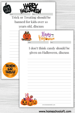 Free Printable Halloween Writing Prompts