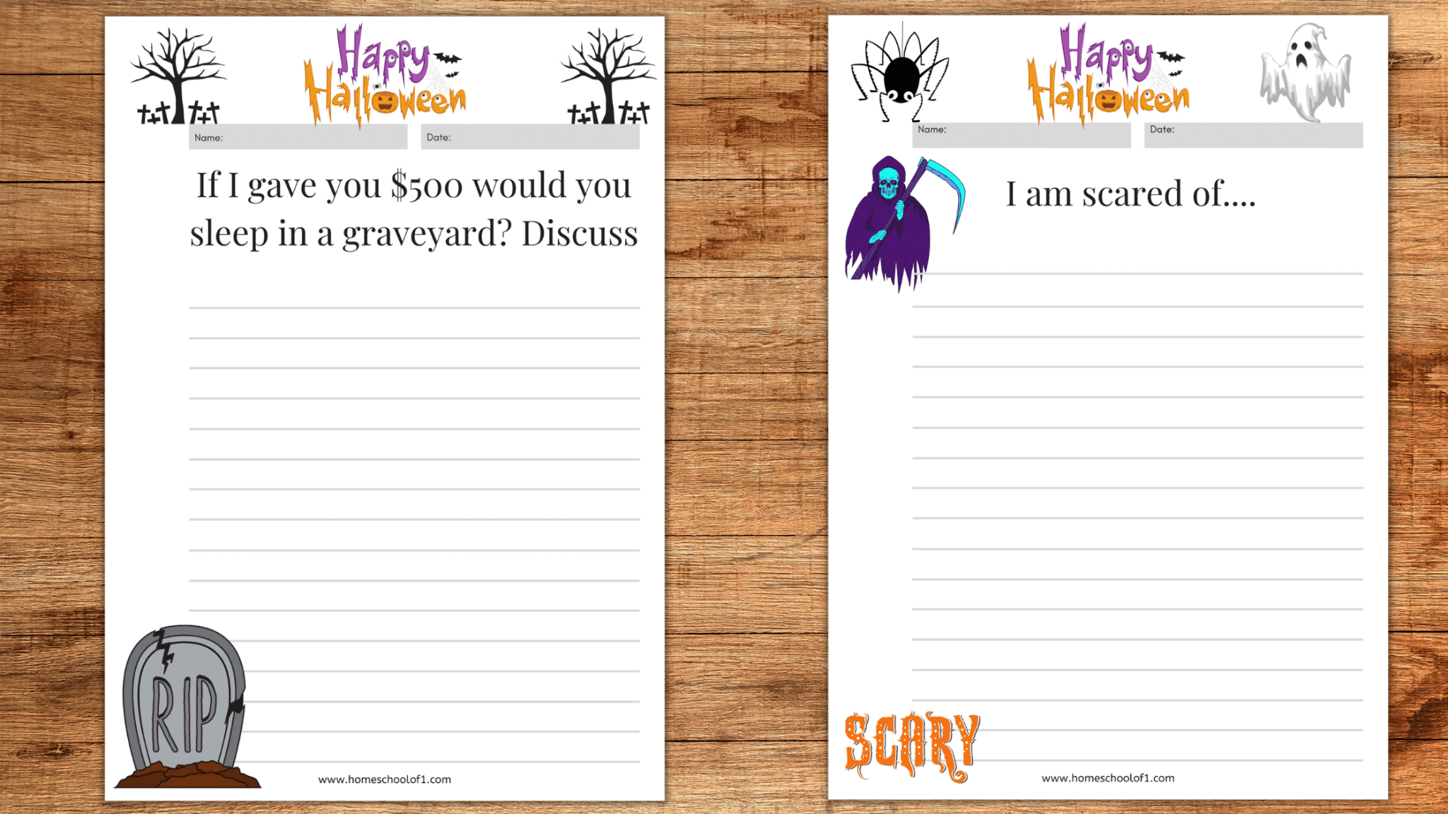 12 Spooky Halloween Writing Prompts (Free Printable)