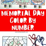 Free Memorial Day Color by Number Printables for Kids
