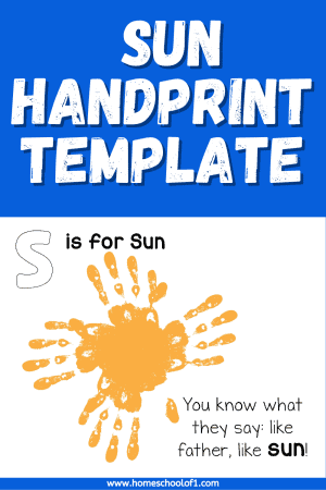 Sun Handprint Craft (Free Template) - Homeschool of One